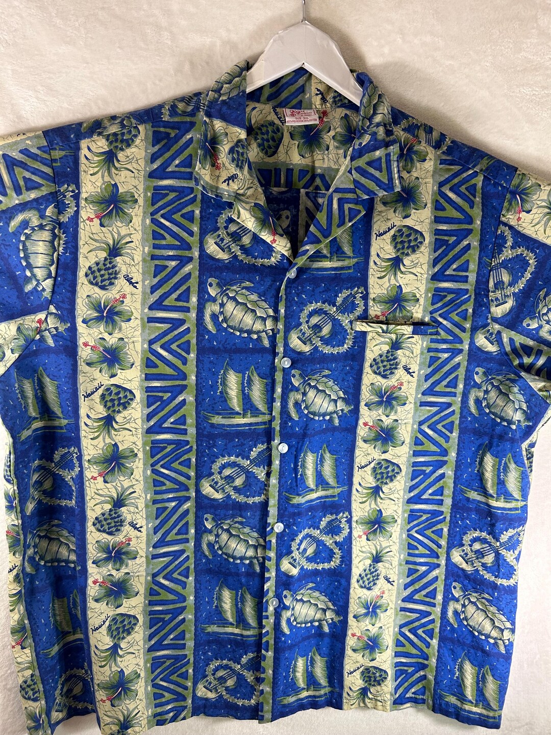 Vintage Kalena Fashion Hawaiian Aloha Shirt 3xlarge Cotton Mix Thank ...