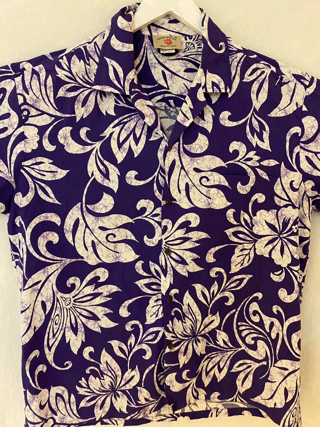 Vintage Hawaii Station Hawaiian Aloha Shirt Xlarge 100% Cotton With ...