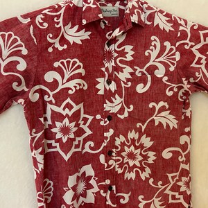 Vintage Bishop Hawaiian Aloha Shirt Medium Made in Hawaii 100percent ...