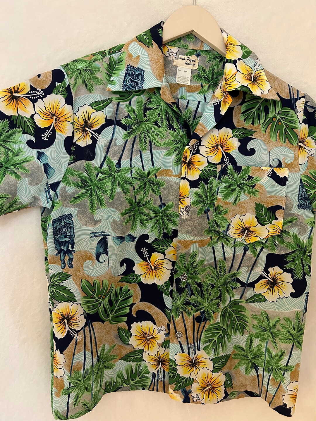 Vintage Hawaiian Aloha Shirt Small 100percent Polyester Thank You for ...