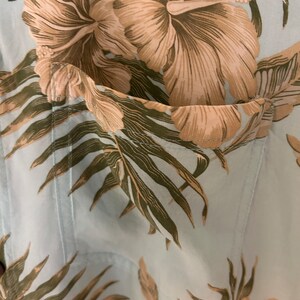 Vintage Hibiscus Collection Hawaiian Aloha Shirt Small Green Floral ...