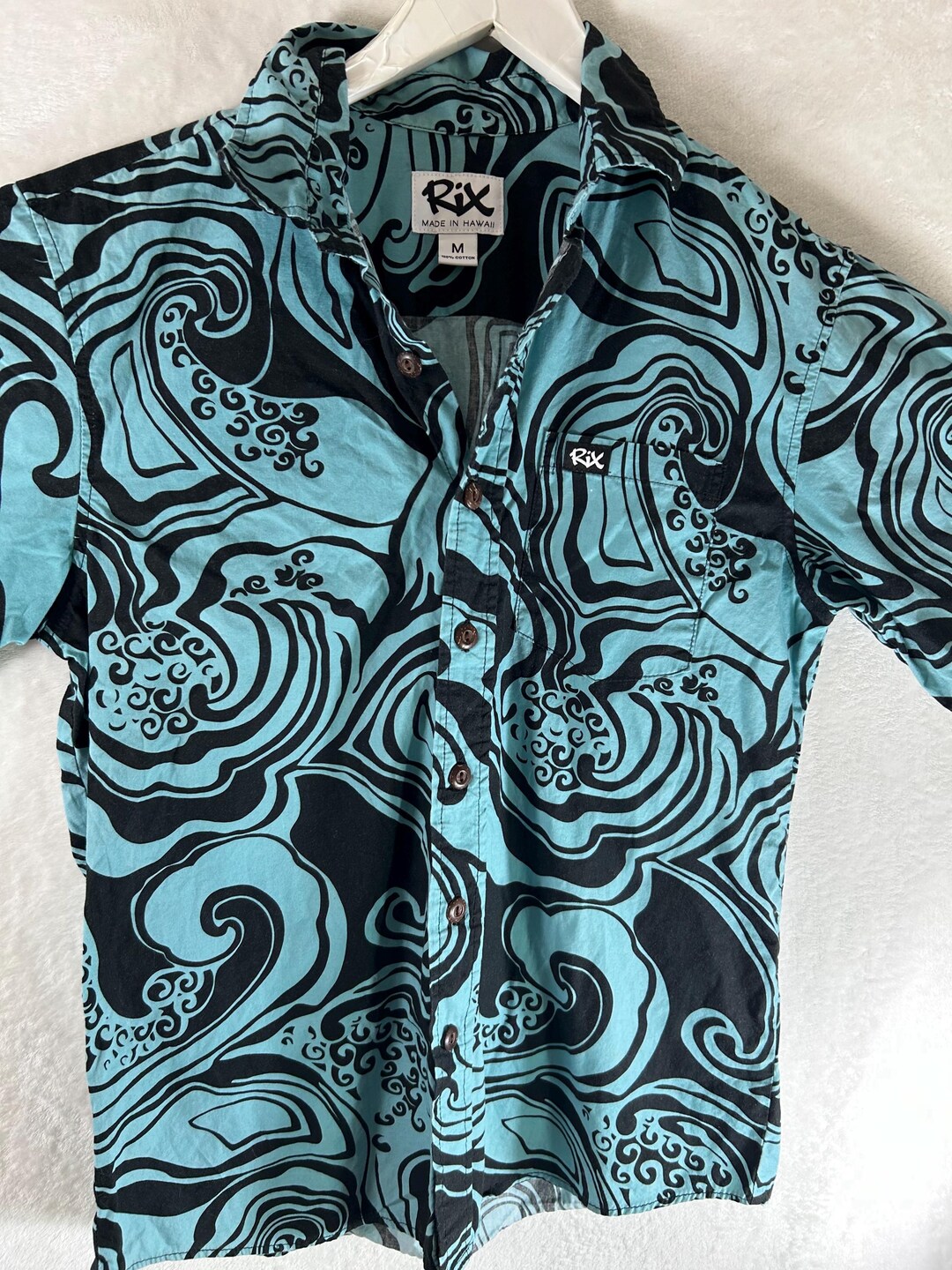 Vintage RIX Hawaiian Aloha Shirt Made in Hawaii 100 Percent Cotton ...