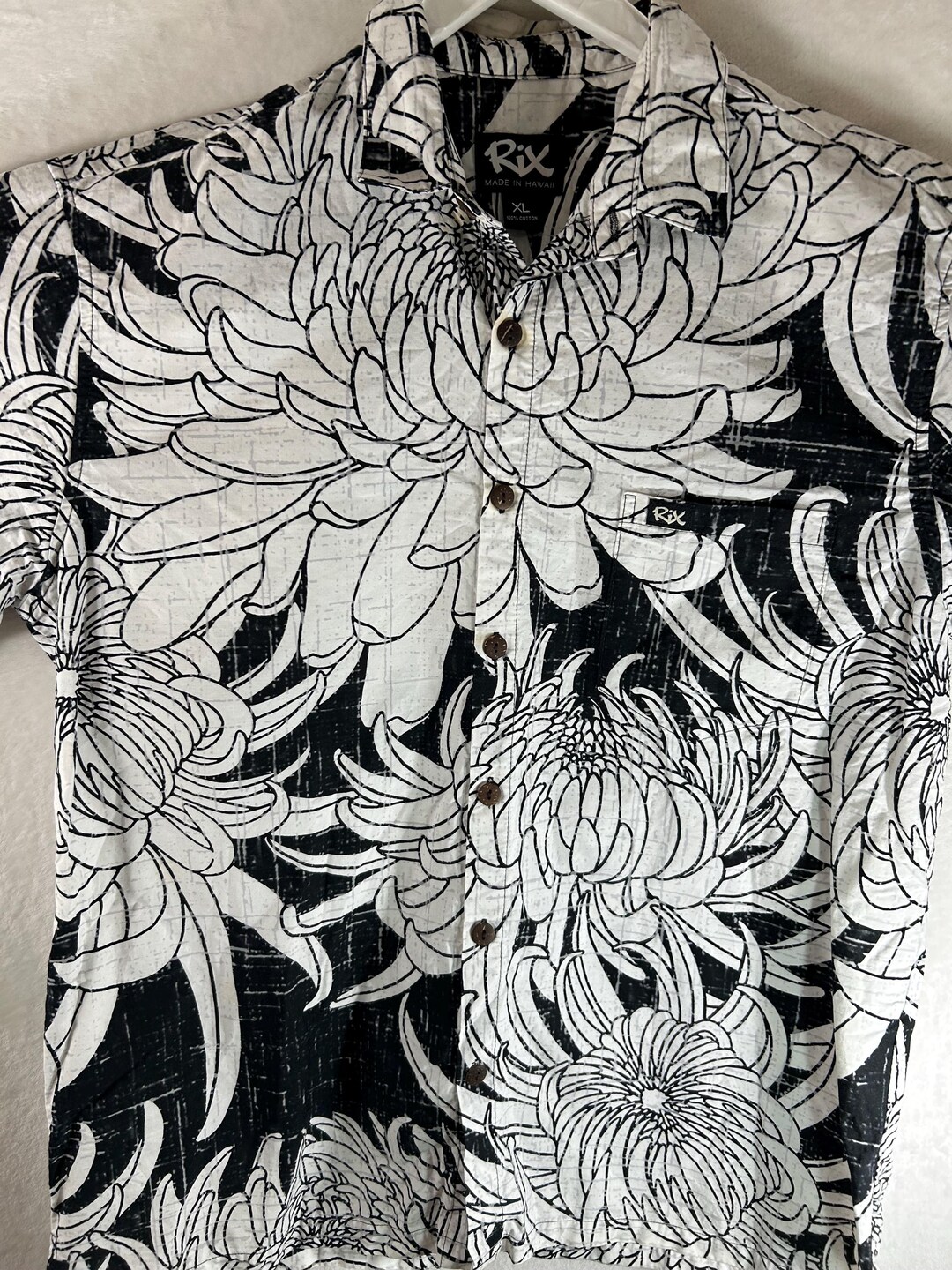 Vintage RIX Hawaiian Aloha Shirt Made in Hawaii 100 Percent Cotton XL ...