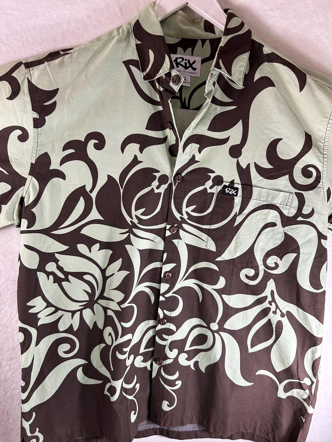 Vintage RIX Hawaiian Aloha Shirt Made in Hawaii 100 Percent Cotton XL ...