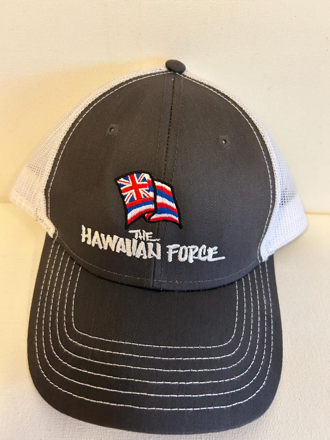 Vintage Hawaiian Flag Snapback Hat - Adjustable Gray Capquality Product ...