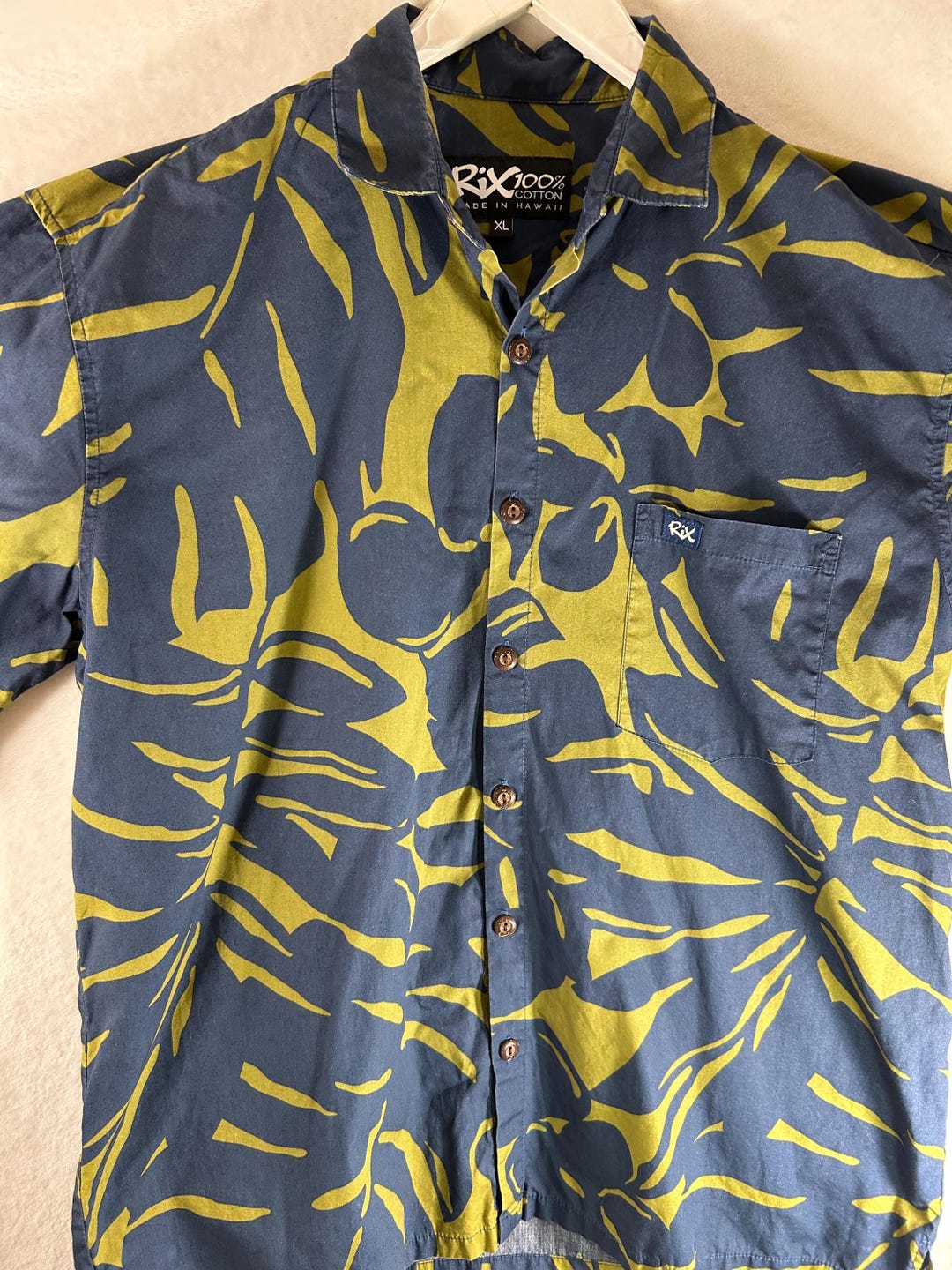 Vintage RIX Hawaiian Aloha Shirt Made in Hawaii 100 Percent Cotton XL ...