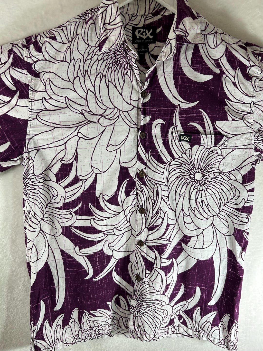 Vintage RIX Hawaiian Aloha Shirt Made in Hawaii 100 Percent Cotton ...