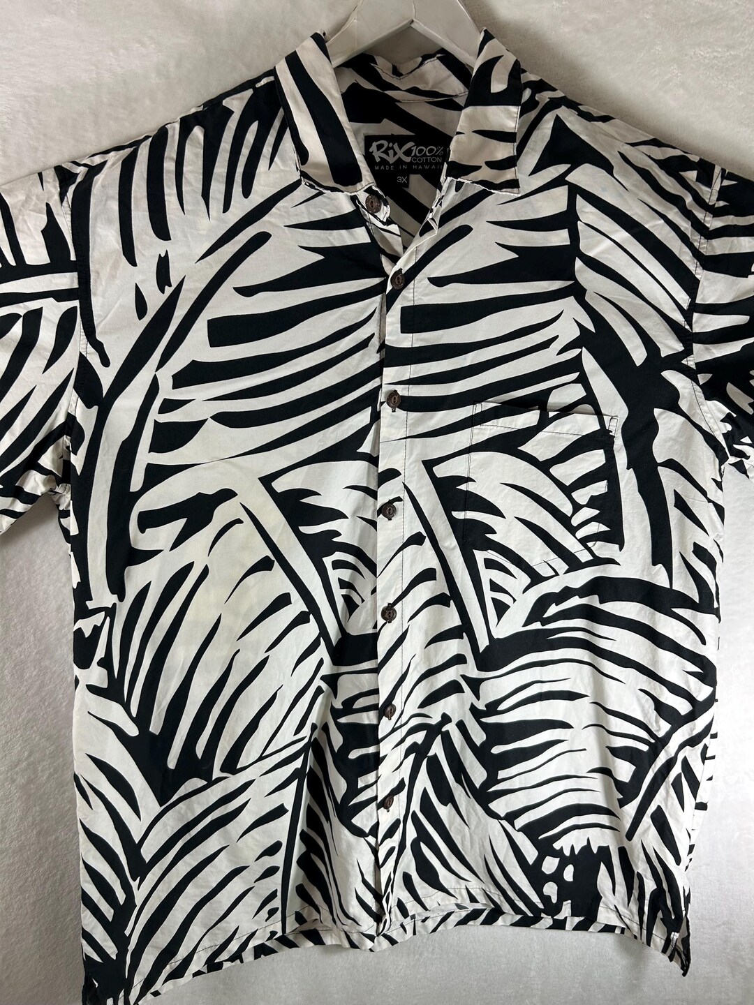 Vintage RIX Hawaiian Aloha Shirt Made in Hawaii 100 Percent Cotton 3XL ...