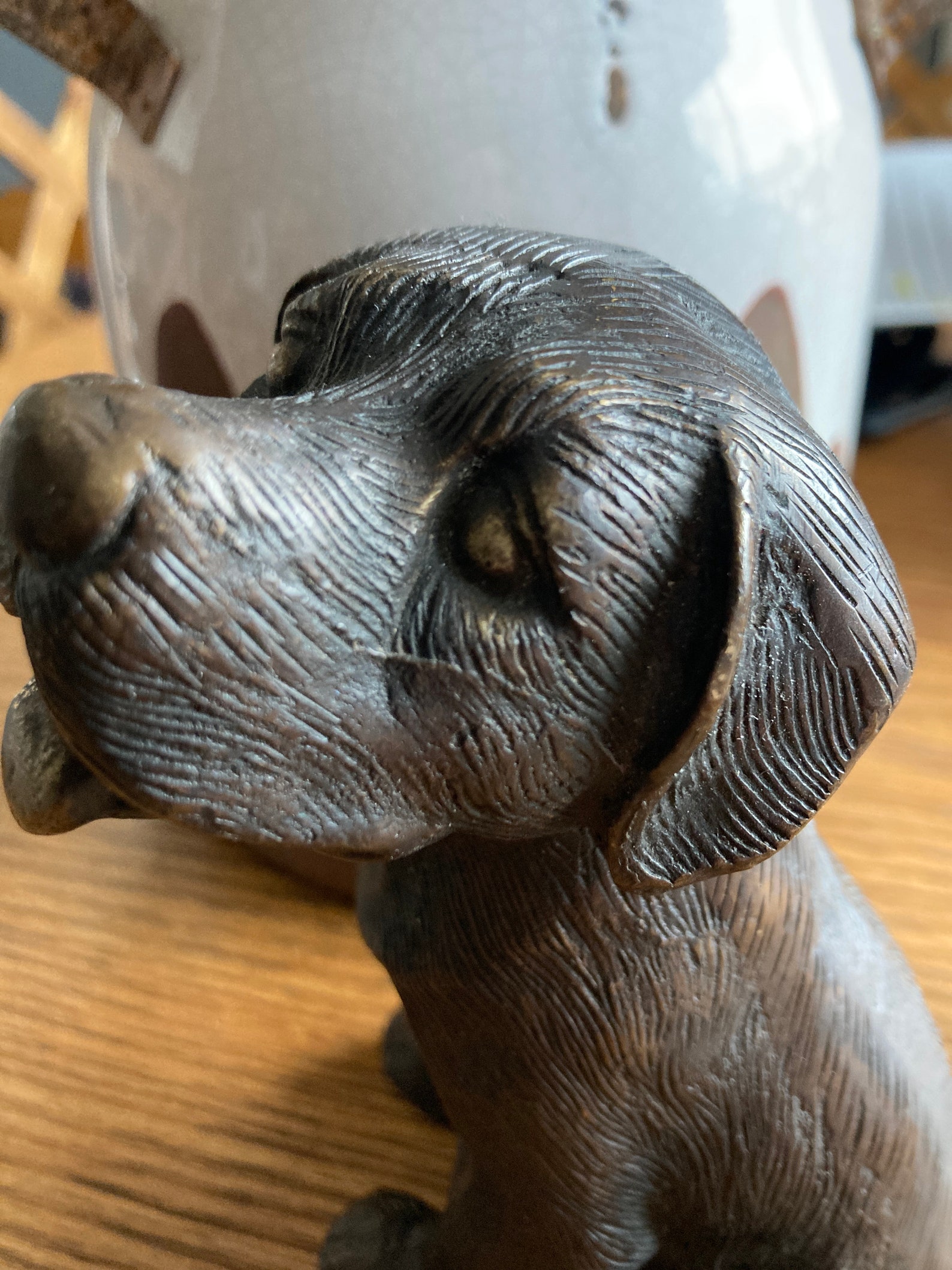 Vintage Labrador Retriever Puppy Bronze Statue - Etsy