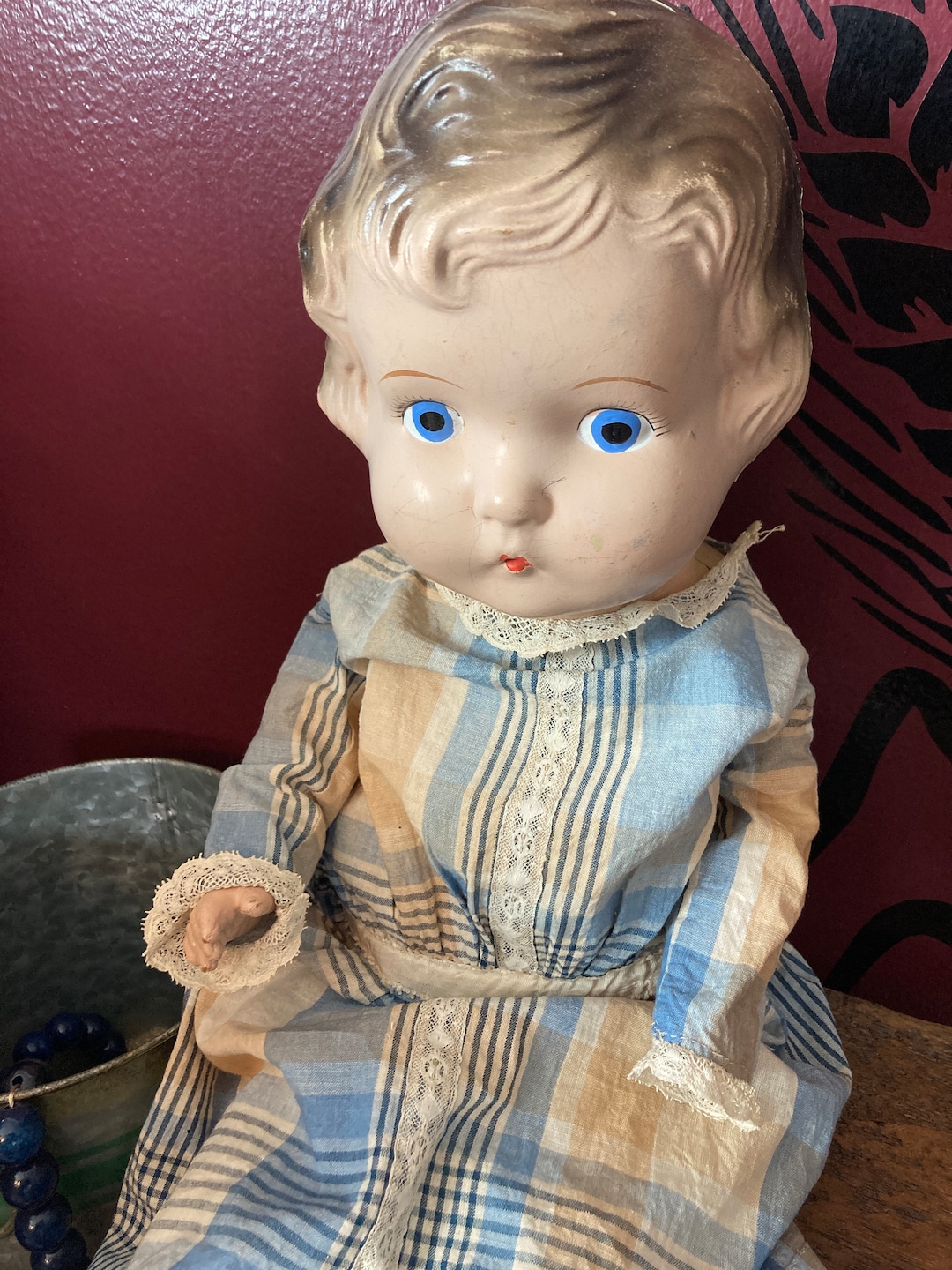 Vintage Large Composition Doll - Etsy