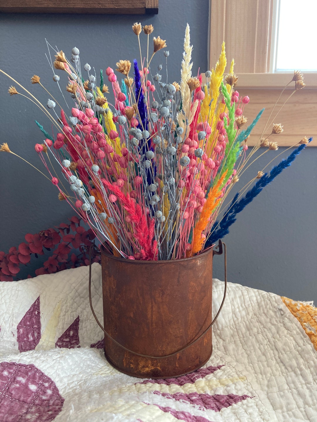 Rusty Paint Can Spring Centerpiece - Etsy