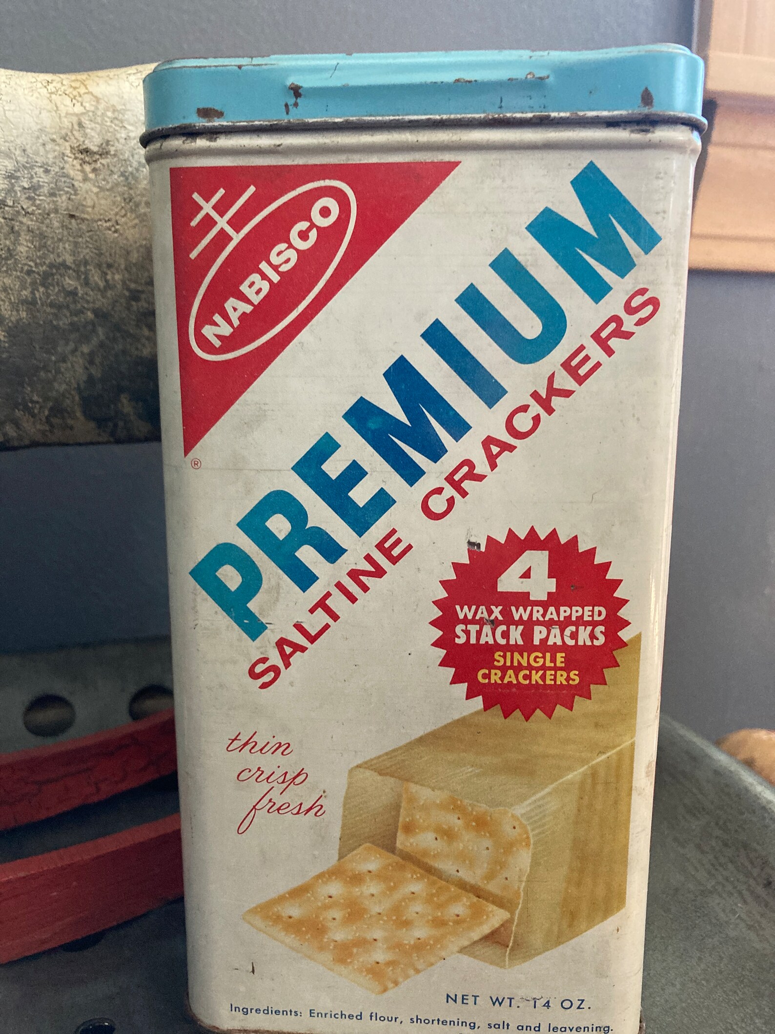 Vintage 1960s Nabisco Saltine Crackers Bilingual Tin - Etsy