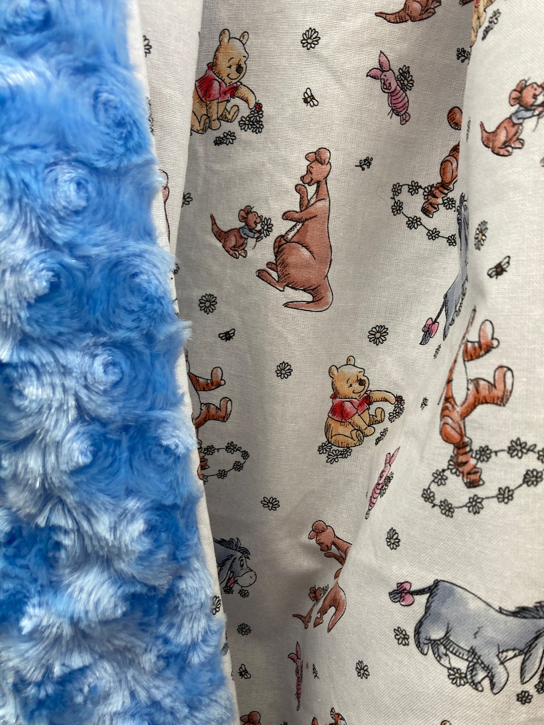 Winnie the Pooh & Friends Light Blue Minky Blanket - Etsy