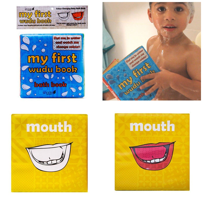 Islamic Wudu Bath Book, Water Colour Changing Book, Muslim Toddler Bath ...