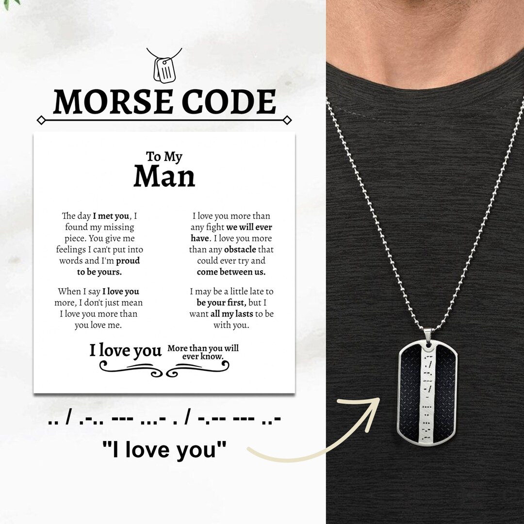 Sentimental Gift for Him, Personalized Boyfriend Necklace, Romantic ...