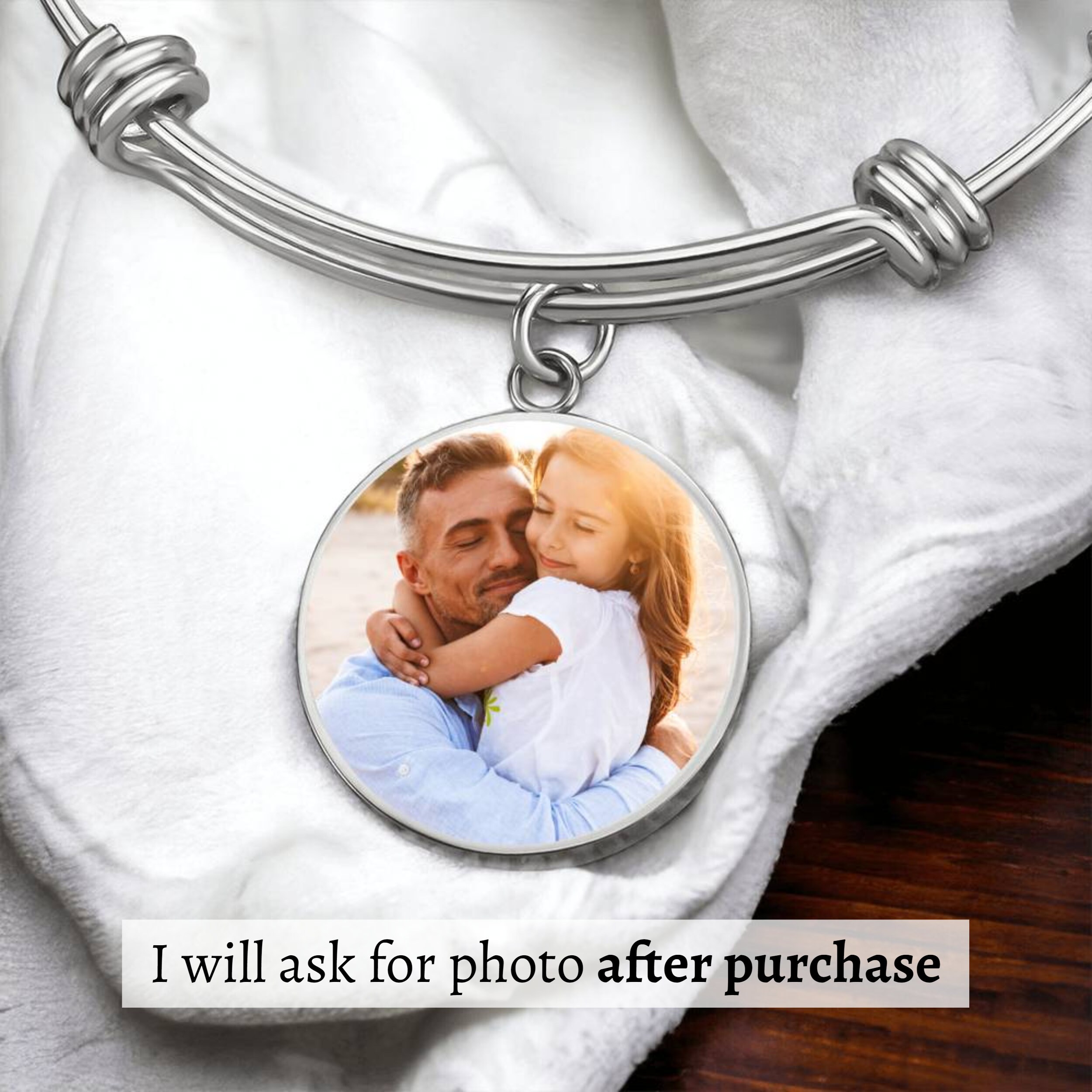 Daughter Gift From Dad, Custom Photo Bracelet for Daughter From Father ...