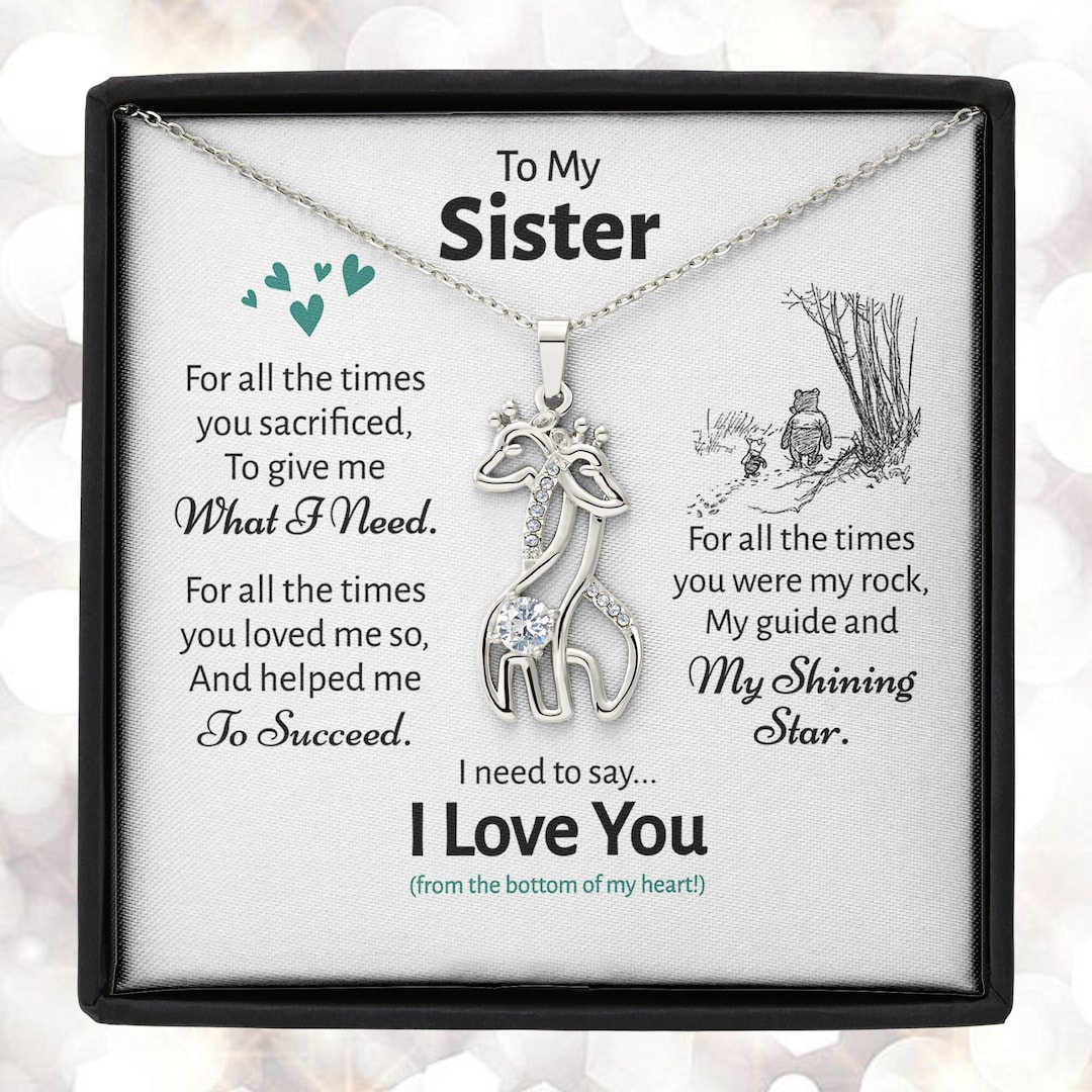 Sentimental Sister Gift Set From Sister, Best Sister Jewelry, Xmas Gift ...