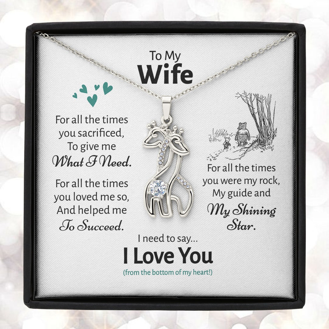 Sentimental Wife Gift From Husband, Meaningful Wife Jewelry, Xmas Gift ...