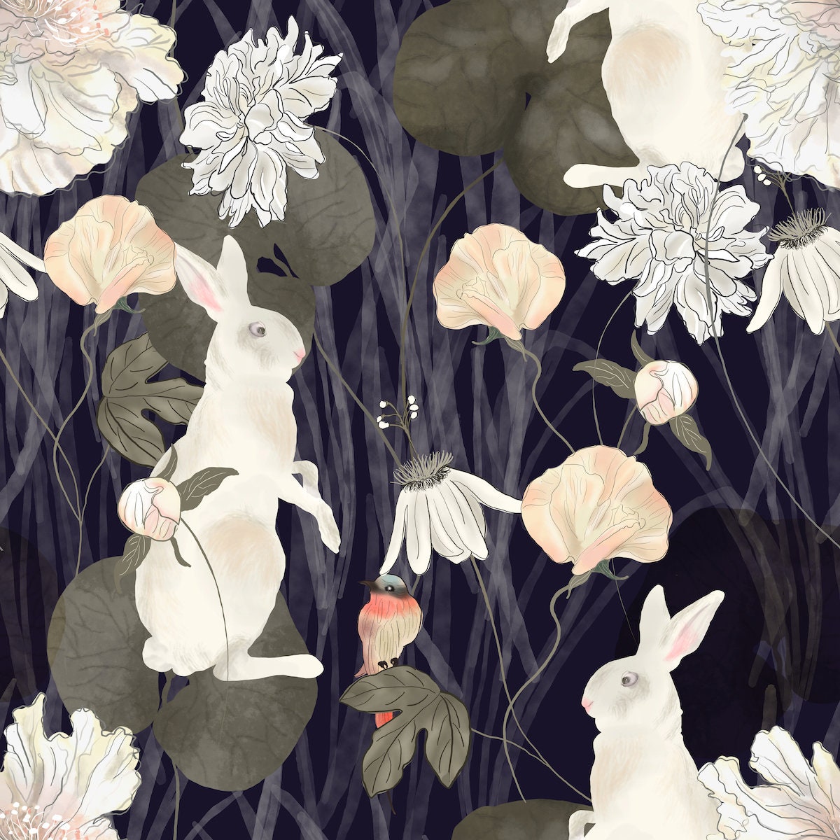 Rabbit Pattern Wallpaper