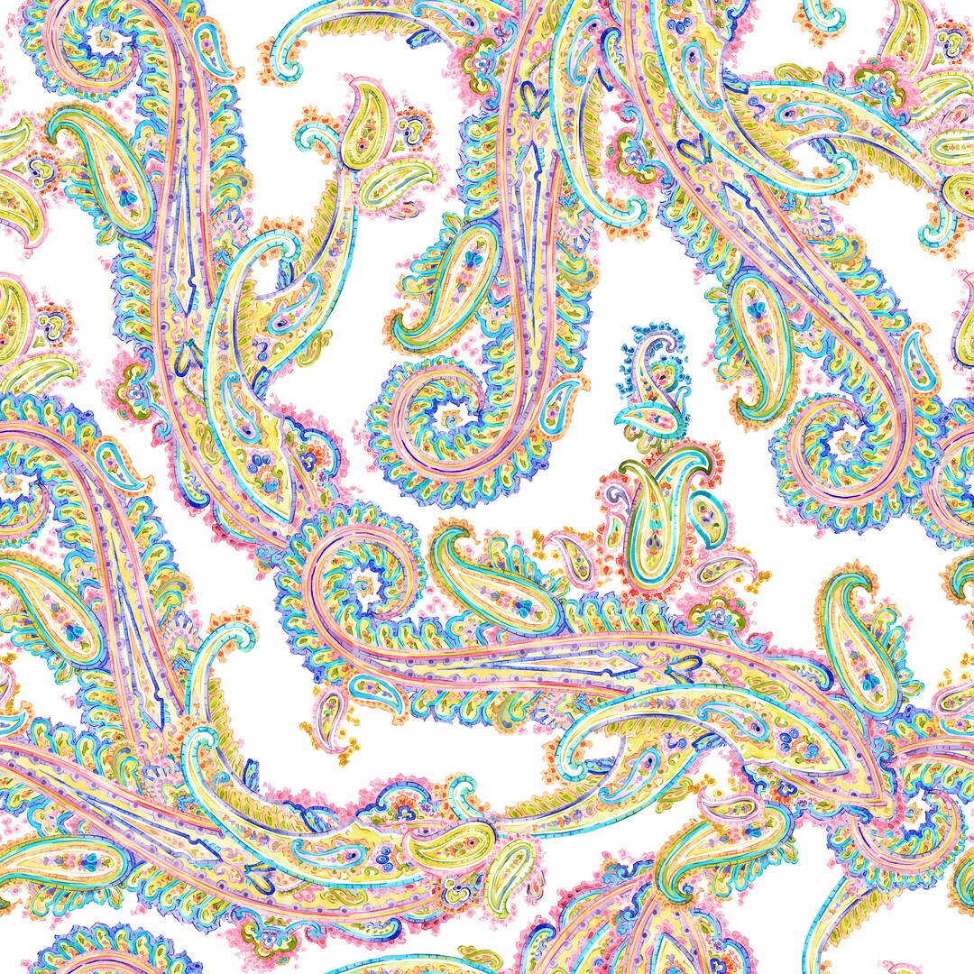 Paisley Wallpaper Neon-colored Paisley for a Modern Twist on the ...
