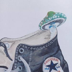 Surrealist Watercolour Shoe| Converse High-top Painting (A4 Art Print ...