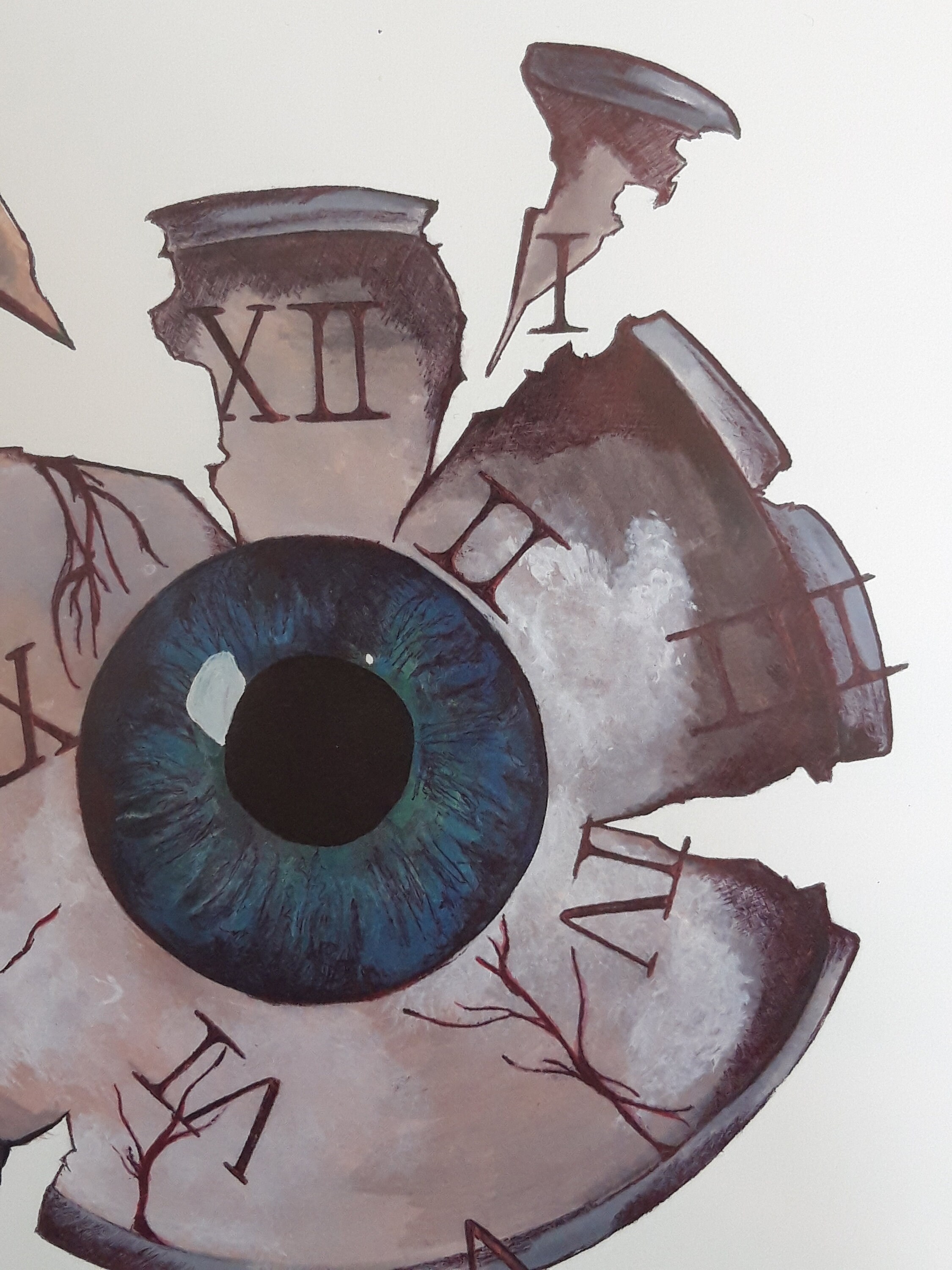 Buy Surrealist Watercolour Eye| Surrealist Clock (A4 Art Print) Online ...