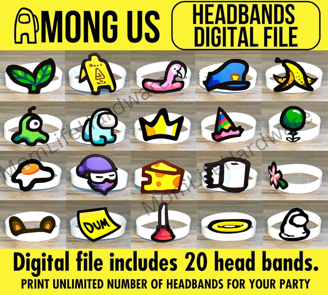 Among Us Head Pieces, Among US Birthday Party Hat, Crewmate Headpiece ...