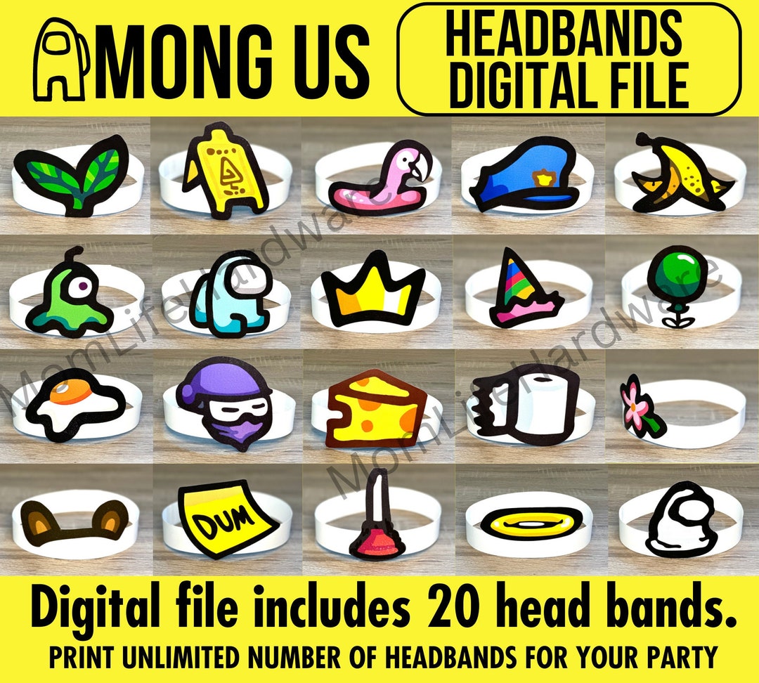 Among Us Head Pieces Among US Birthday Party Hat Crewmate - Etsy