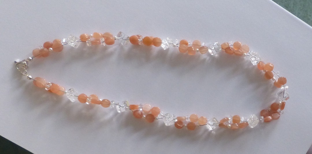Braided Chain of Moonstone and Rock Crystal - Etsy