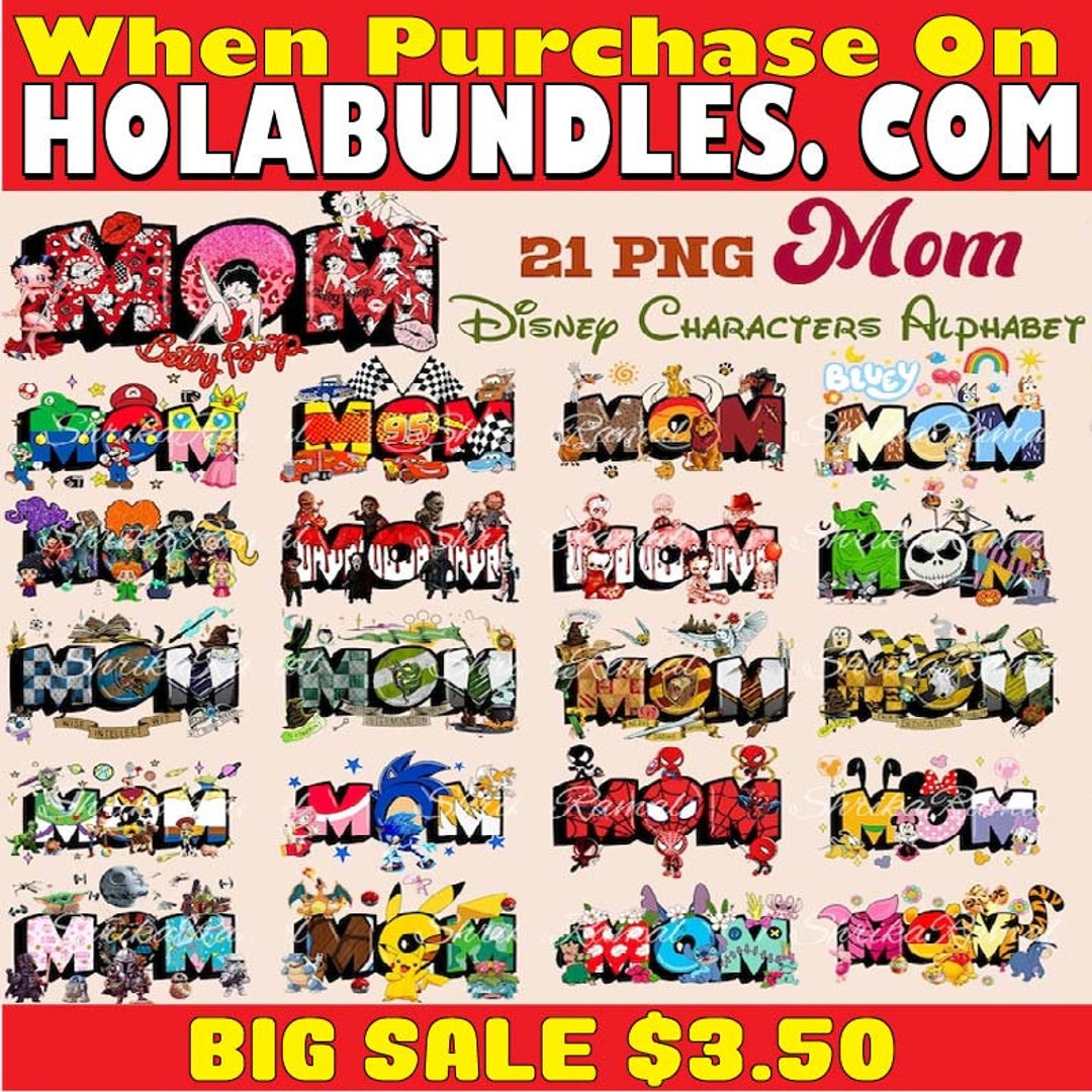 20 Mom Cartoon PNG Bundle,characters Letters Png,doodle Story Png ...