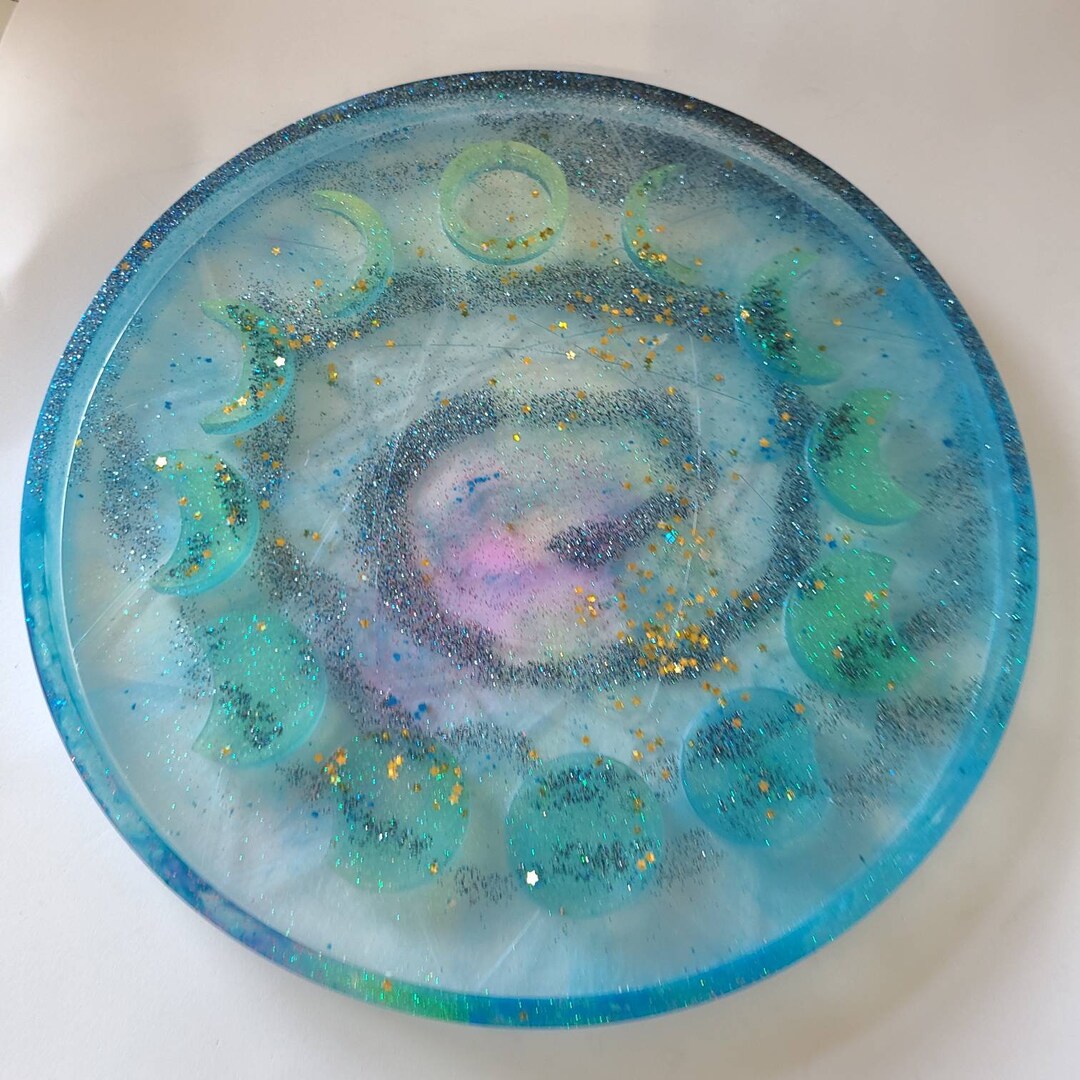 Handmade Resin Moon Phase Tray: Celestial Home Decor (9.5 Inch) - Etsy