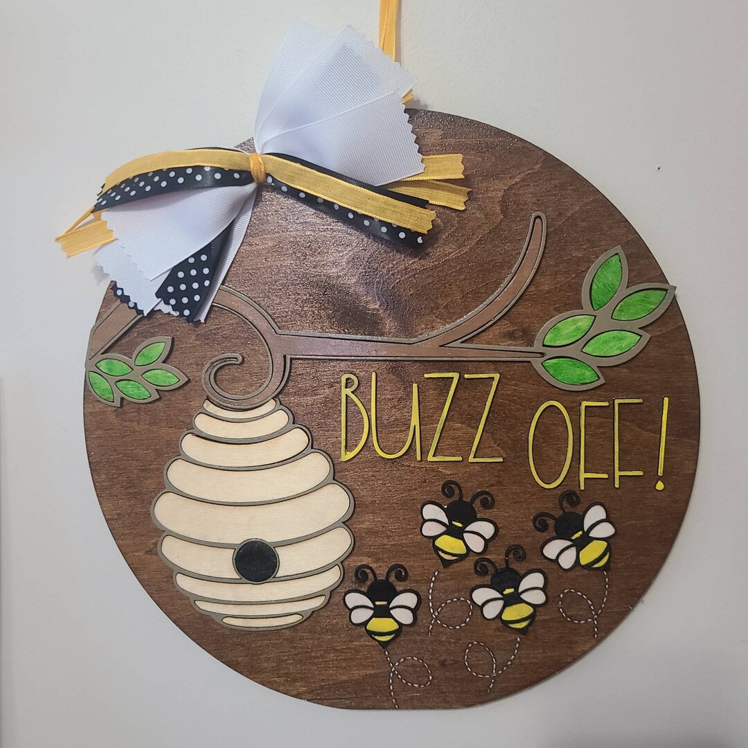 Personalized Sign/ Bee Sign/ Buzz off Sign/ Spring Sign - Etsy