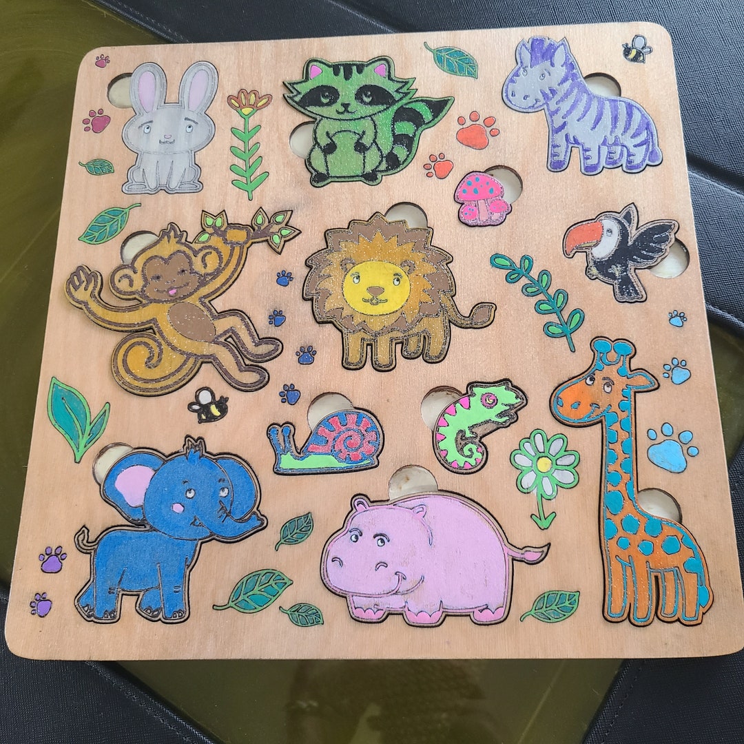Zoo Animal Puzzle - Etsy