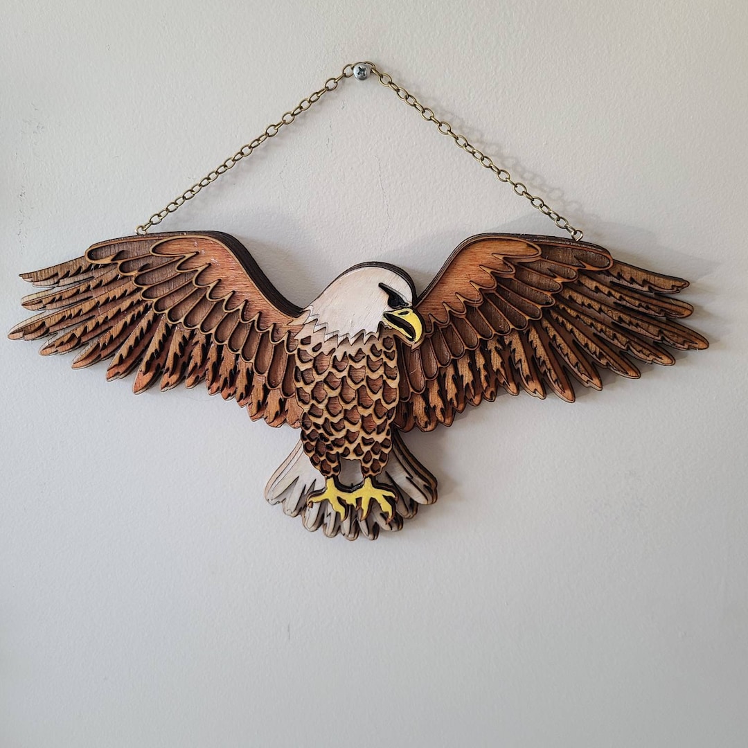Eagle Wall Hanging, Layered Eagle Wall Hanging, 3D Eagle - Etsy