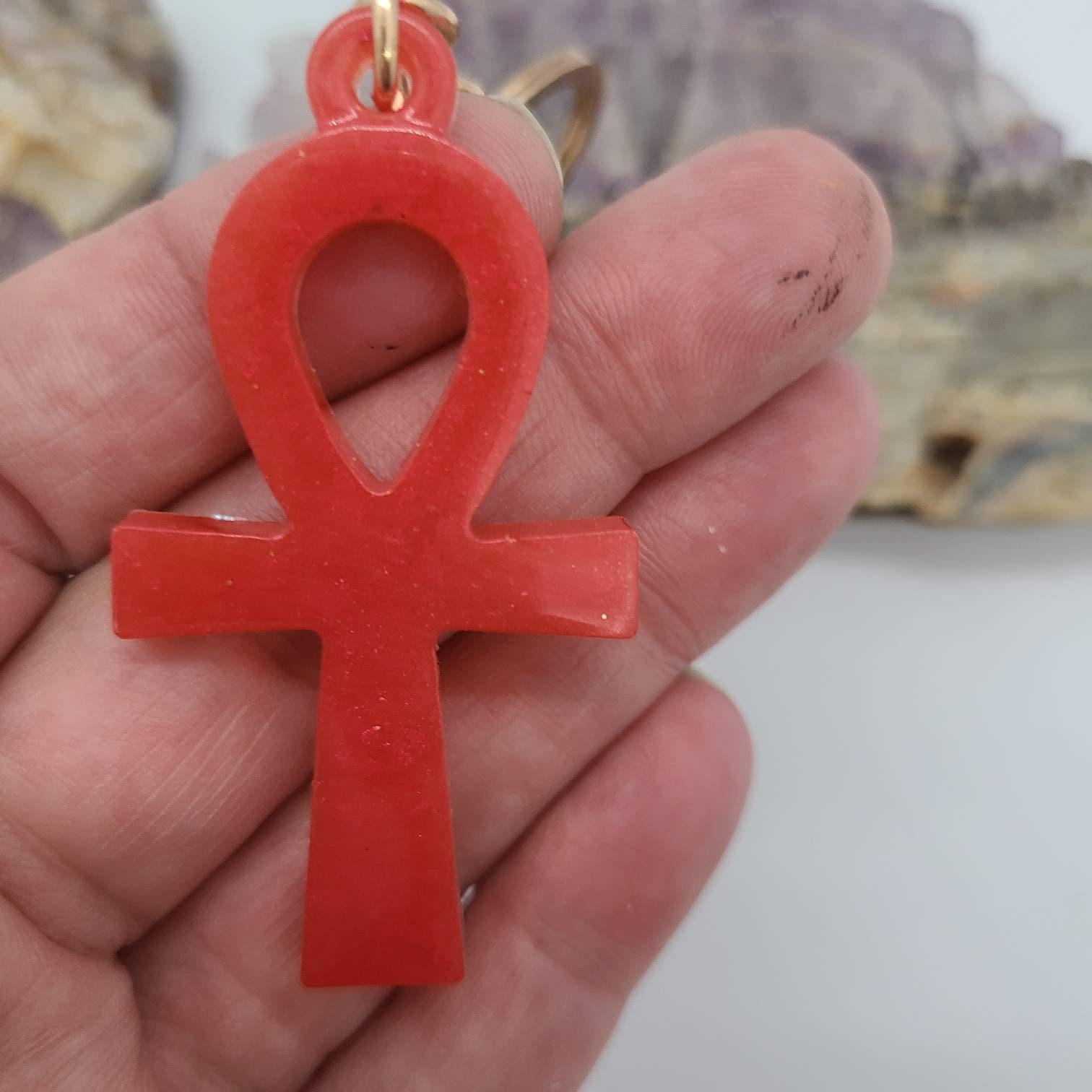 Ankh keychain Egyptian keychain resin keychain | Etsy