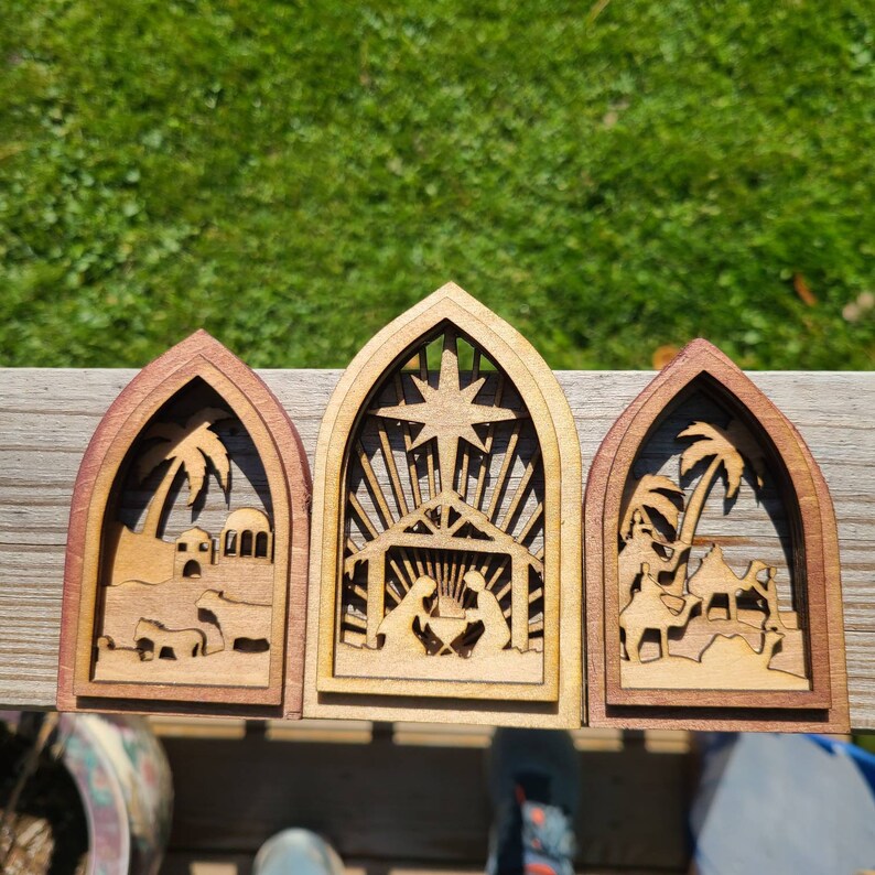 Nativity Set Laser Cut Nativity Custom Nativity - Etsy