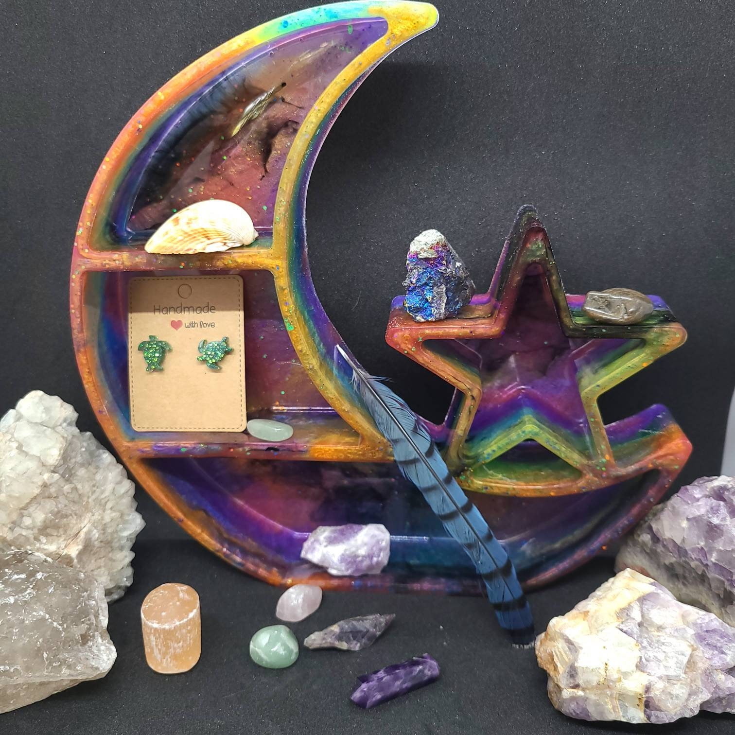 Moon and Star Tray Moon and Star Shelf Kids Decor Wall | Etsy