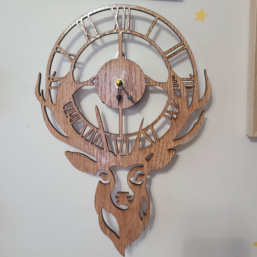 Deer Clock/buck Clock/cabin Clock - Etsy