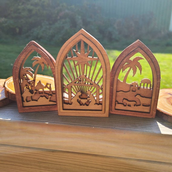 Nativity Set Laser Cut Nativity Custom Nativity - Etsy