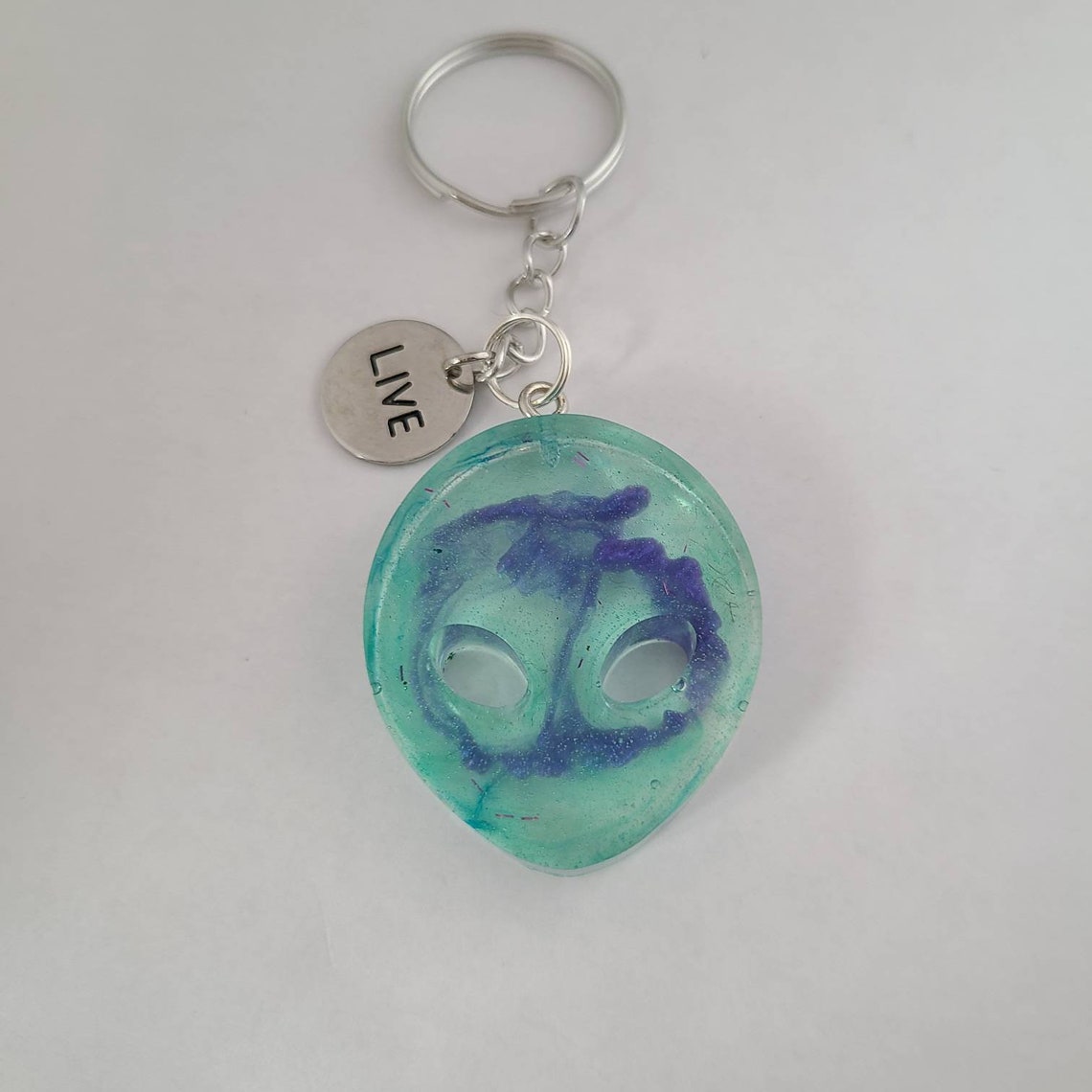 Resin Keychain, Alien Keychains, Space Keychain - Etsy