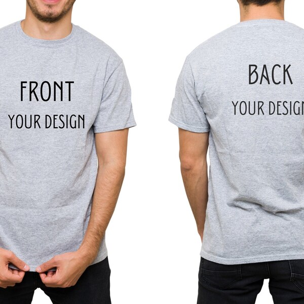 Custom Shirt Front Image and Back - Etsy