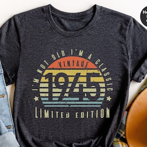 Vintage 1945 Shirt, 80th Birthday Shirt, 80th Years Old Limited Edition ...