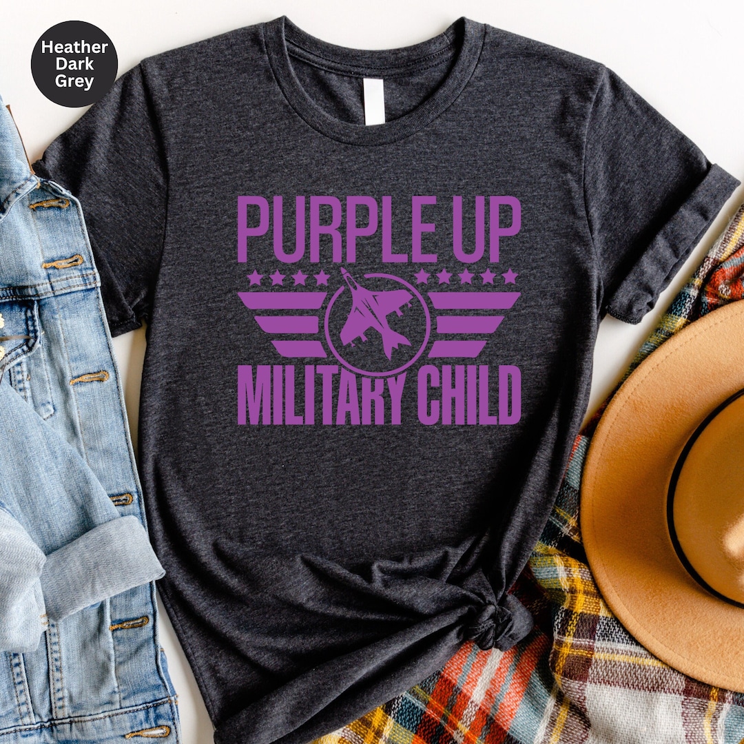 Military Child Shirt, Purple up for Military Kids Shirt, Military ...