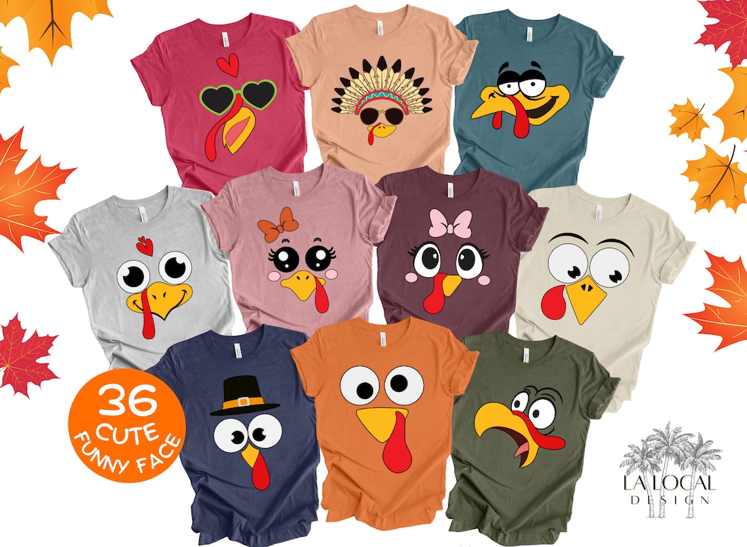 Cute Turkey Fall Thanksgiving Shirt, Thanksgiving T Shirt Womens ...