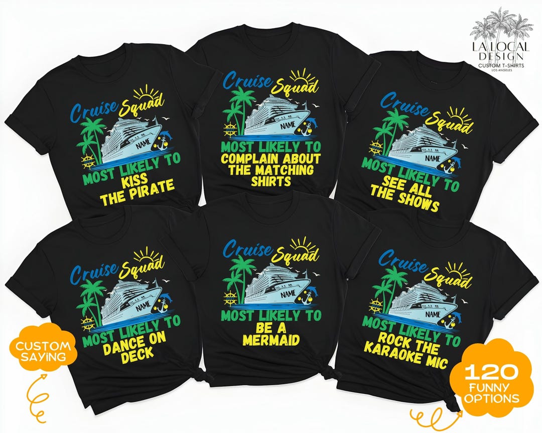 Custom Cruise Squad Shirts: Matching Group Vacation Tees - Etsy