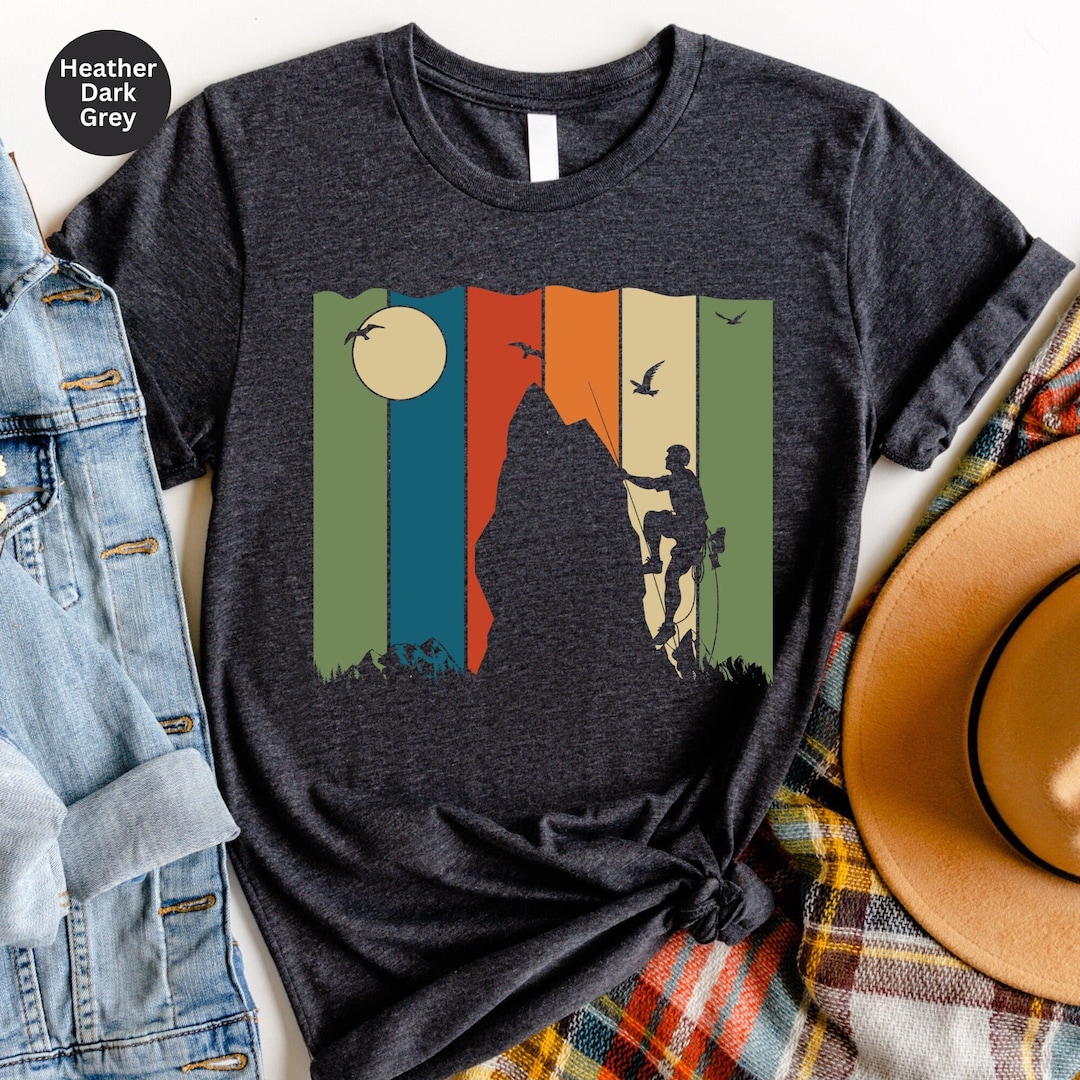 Climbing Shirt, Rock Climbing Tshirt, Adventure Lover Shirt, Rock ...
