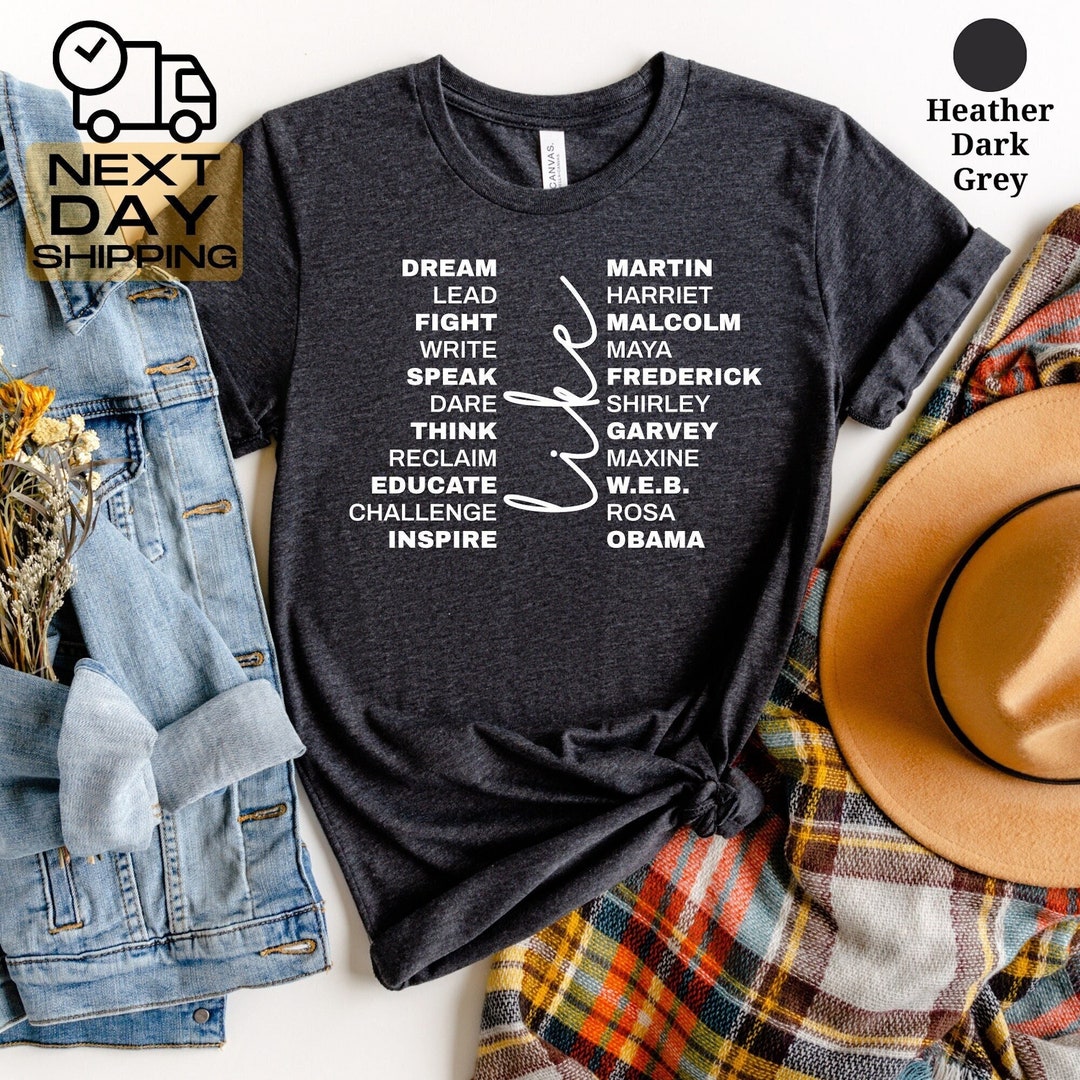 Dream Like Martin Shirt, Inspire Like Obama Shirt, Fight Like Malcolm ...