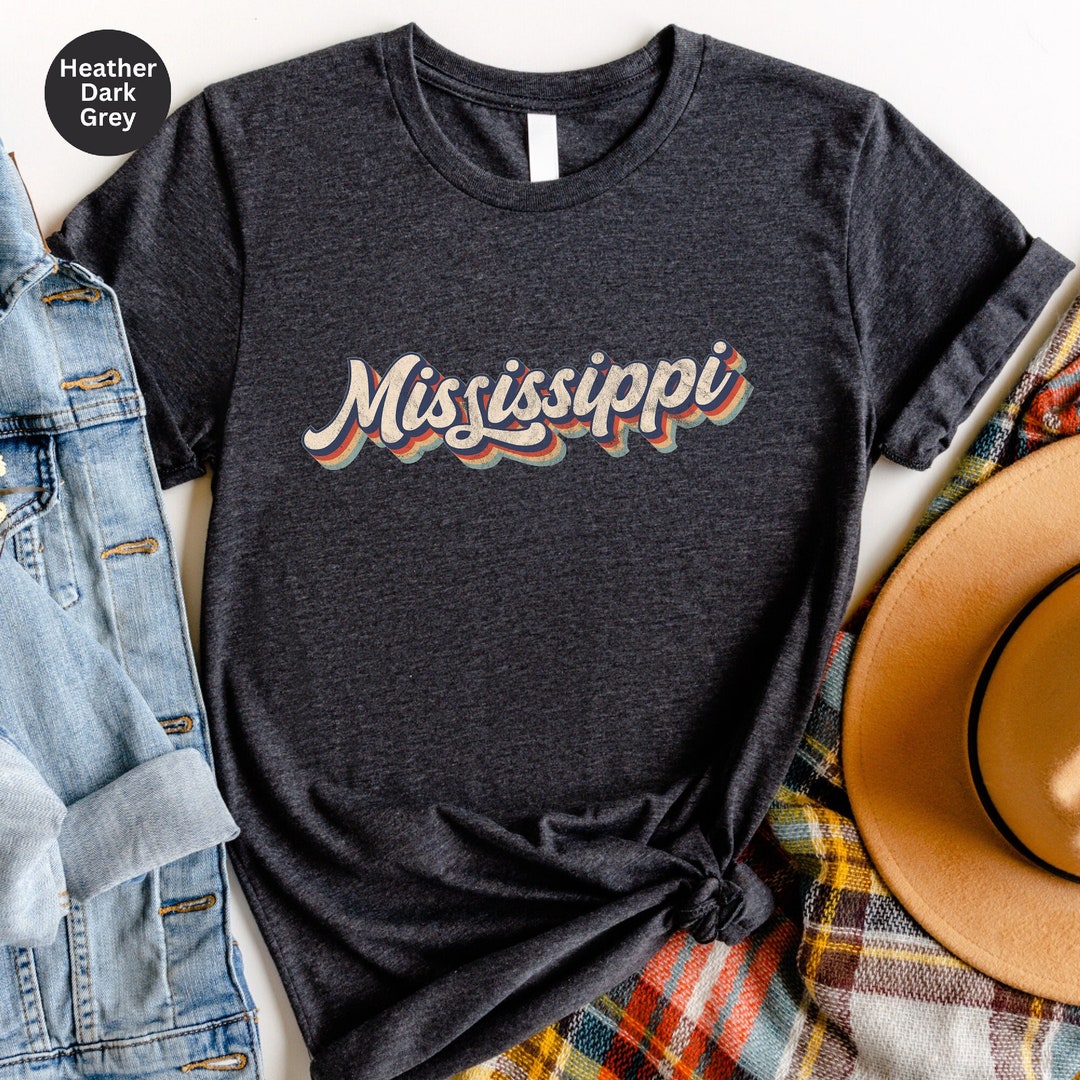 Retro Mississippi Shirt, Mississippi Tshirt, Vintage Washed Mississippi ...
