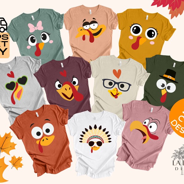 Turkey Face Shirt - Etsy