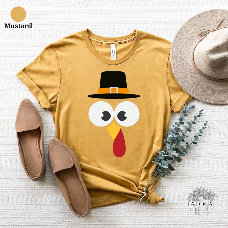 Funny Turkey Face Shirt Cute Turkey Face Shirt Family - Etsy